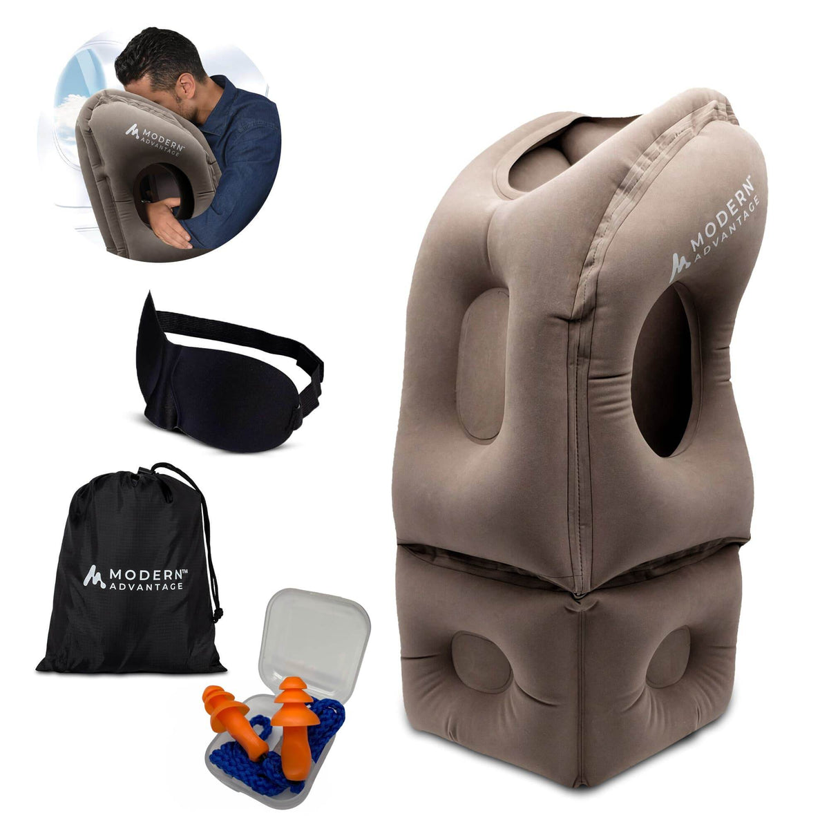 Inflatable Travel Pillow 2.0 – Ultimate Neck Support & Comfort on the ...